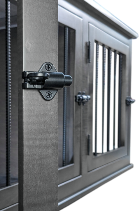 Dog_Crate_Triple_Rover_Gray_Ebony_Closeup_Door__color_correction_PXL ...