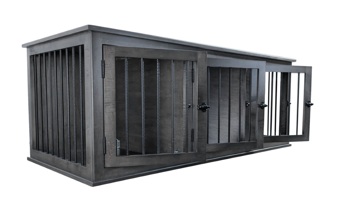 Dog_Crate_Triple_Rover_Gray_Ebony_front_left_color_corrected_PXL ...